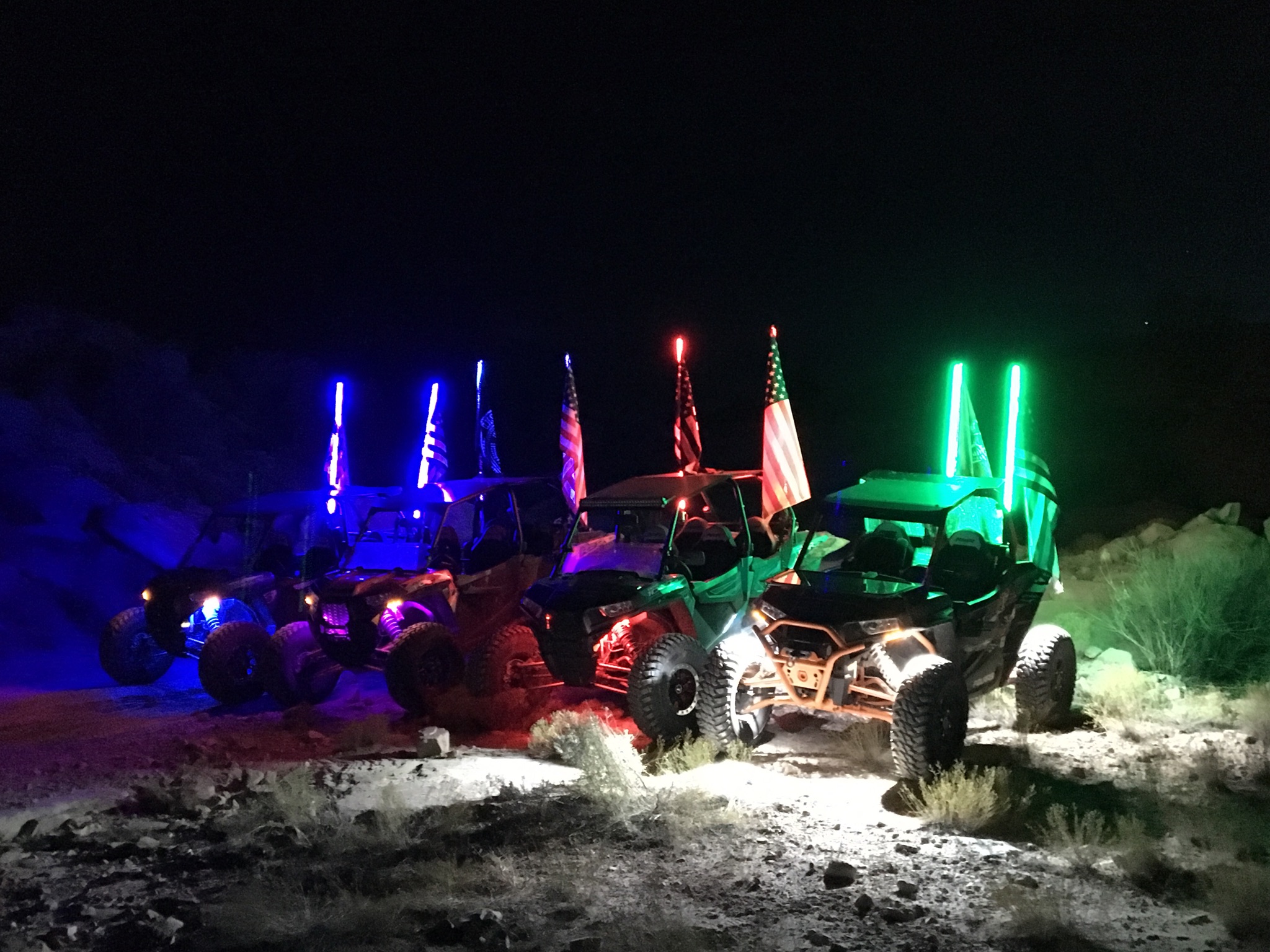 Side By Side LED Whips | MB WHIPS