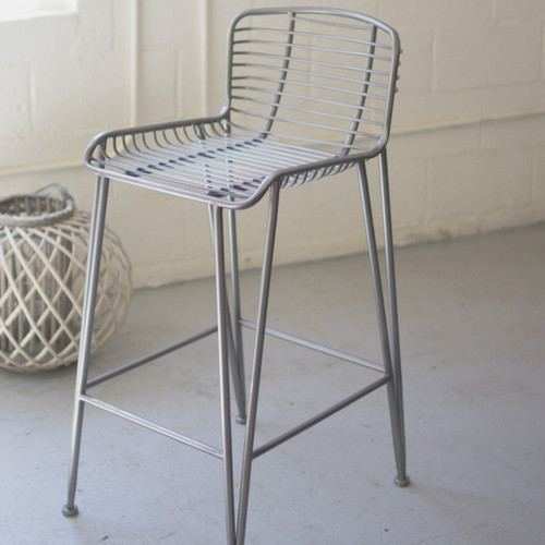 Waylon Metal Woven Bar Stools | Organic Modernism Bar Stools