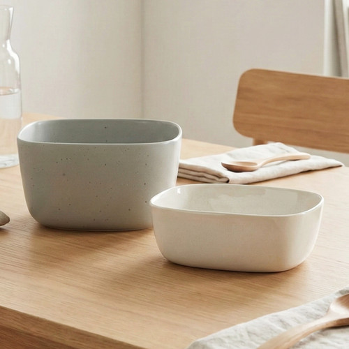 Non Toxic Ceramic Square Bowl Sets | Everyday Ceramic Bowls