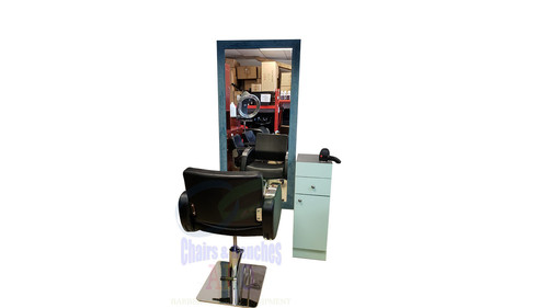 Station Aqua color with chocolate top | Chairs and Benches ARO, Corp