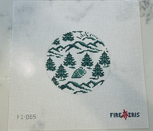 Camp Round | Mountain Fox Needlepoint