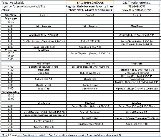 Gallery of Dance/schedule - Dance School in New Jersey
