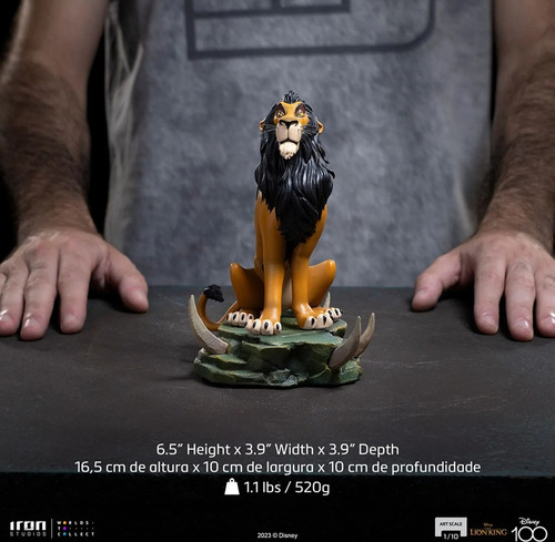 Scar - Disney 100Th - The Lion King - Art Scale 1/10 - Iron Studios ...