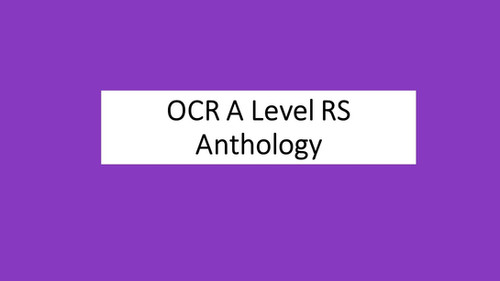 OCR A Level RS Anthology | Chris Eyre Teaching