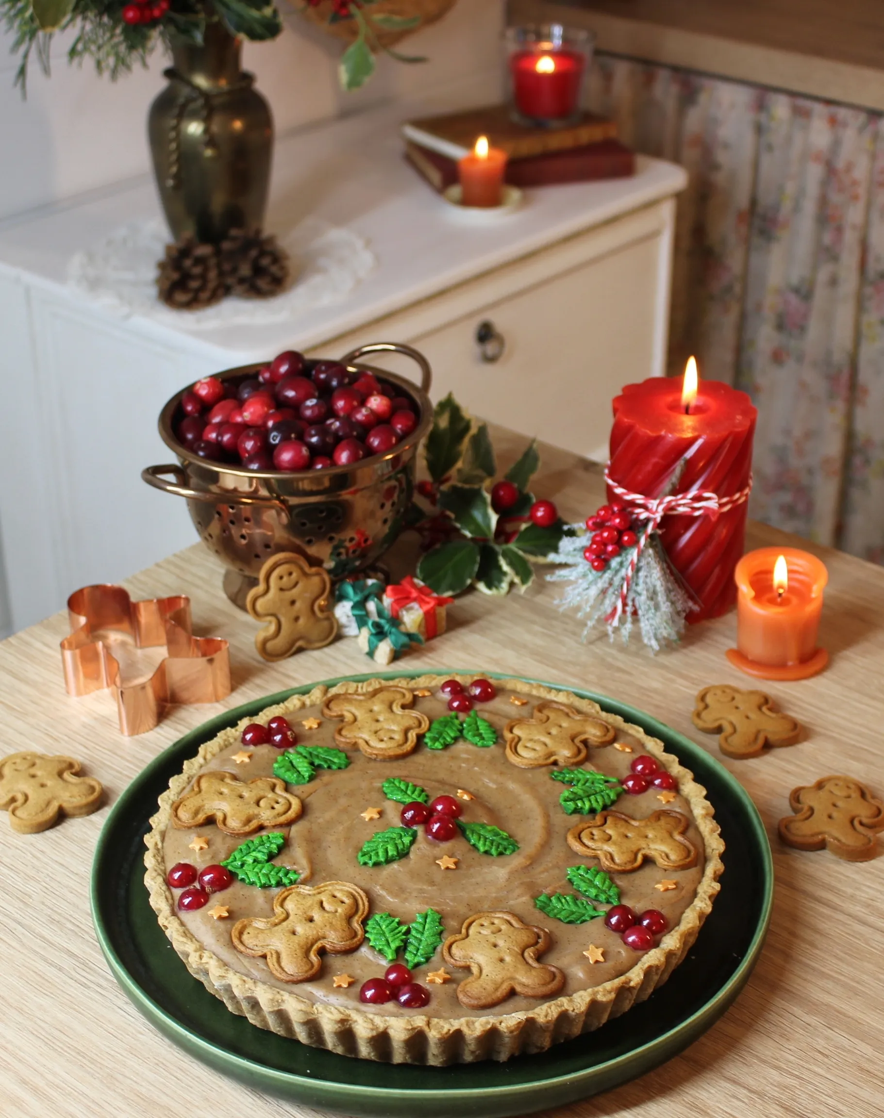 Gingerbread Custard Tart - Sibel's Recipe - Vegan Food & Lifestyle Blog