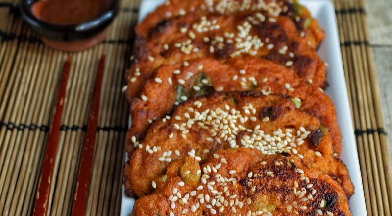 Kimchi-Buchimgae (Korean Potato Pancakes with Kimchi & Gochujang ...