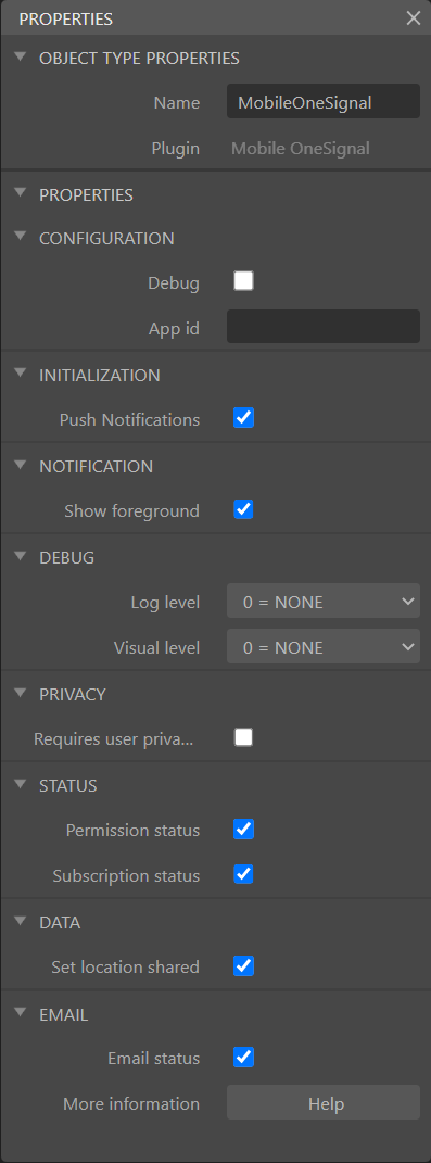 Mobile OneSignal - Construct Master Collection
