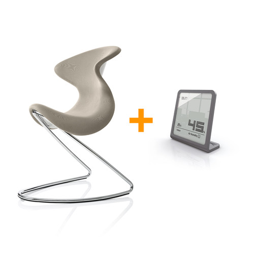 Oyo Chair Gray Ergonomics with FREE Selina Hygrometer | PRO TECHnology