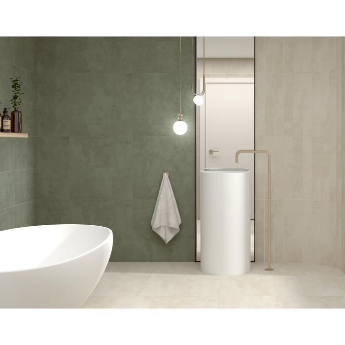 Combat Khaki Porcelain Matt Tile 600x300mm | CurvaStone
