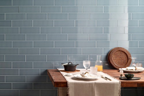 Memo Airy Ceramic Gloss Wall Tile 300x100mm | CurvaStone