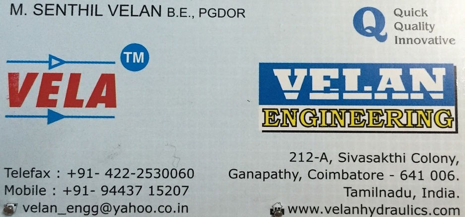 Hydraulic Machine Manufacturing | Velan Engineering | Coimbatore