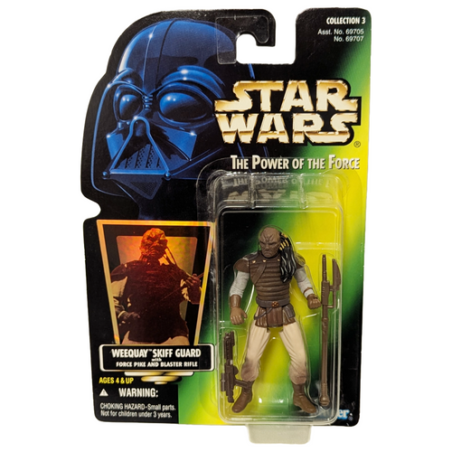 VINTAGE 1996 HASBRO STAR WARS POTF COLLECT.3 WEEQUAY SKIFF GUARD FIGURE ...