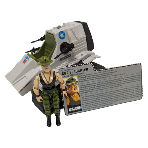 VINTAGE 1986 HASBRO G.I.JOE TRIPLE T TANK WITH SGT. SLAUGHTER FIG ...