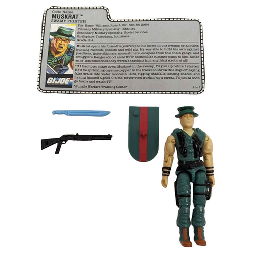 VINTAGE 1988 HASBRO G.I. JOE MUSKRAT FIGURE COMPLETE | Decades of Cool Toys