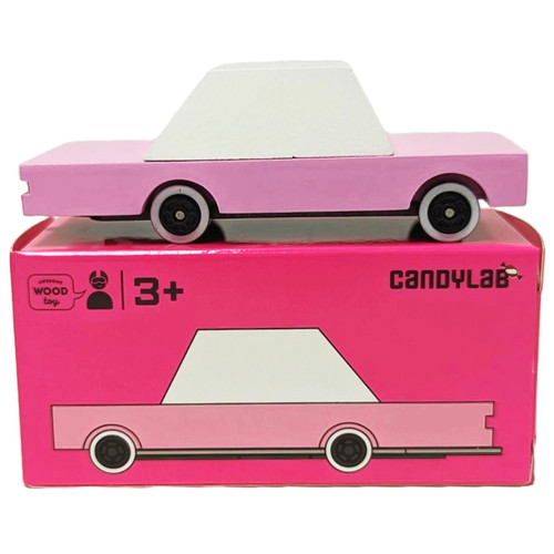 2022 CANDYLAB CANDYCAR PINK SEDAN WOODEN TOY VEHICLE | Decades of Cool Toys