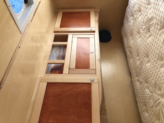 Camping Gear Storage - Functional Counter and Cabinet Space in a Micro ...