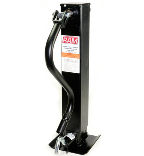 RAM 12k Sidewind Trailer Jack with Spring Loaded Drop Leg w/ Side ...