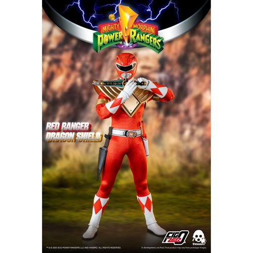Mighty Morphin Power Rangers Dragon Shield Red Ranger 1:6 Scale Action ...