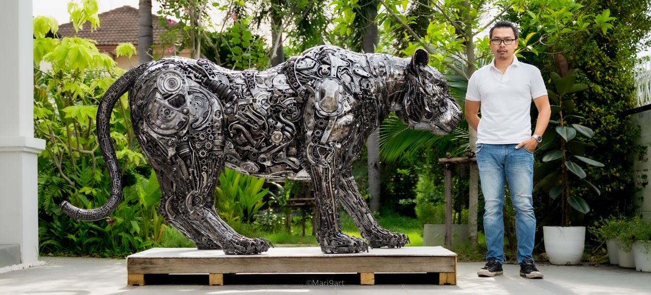 Stunning Metal art | Handcrafted sculpture by Mari9art | Thailand