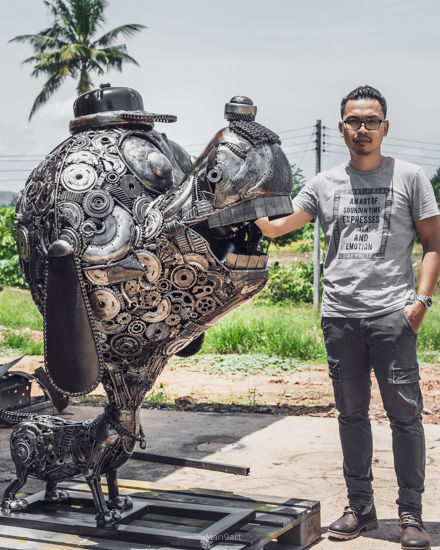 Stunning Metal art | Handcrafted sculpture by Mari9art | Thailand