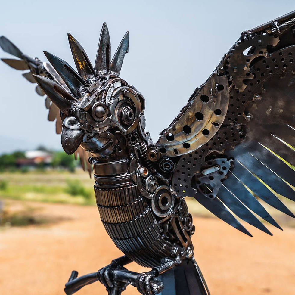 Cockatoo bird scrap metal artwork | mari9art