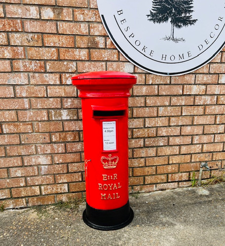 Large Round Pillar ER II Post Box | Gone with the Grain