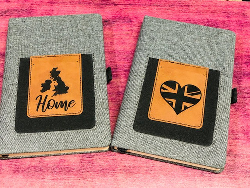 Journal with Cellphone & Business Card holder | Gone with the Grain