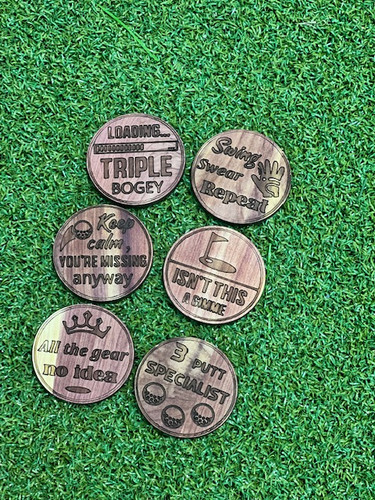 Hilarious Golf Ball Markers - Set of 6 | Gone with the Grain