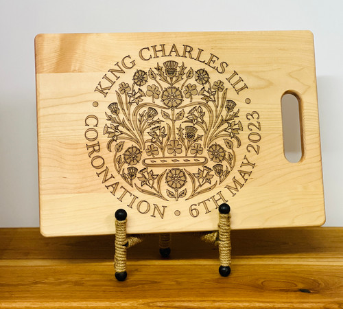 King Charles III Coronation Decorative Cutting Board | Gone with the Grain