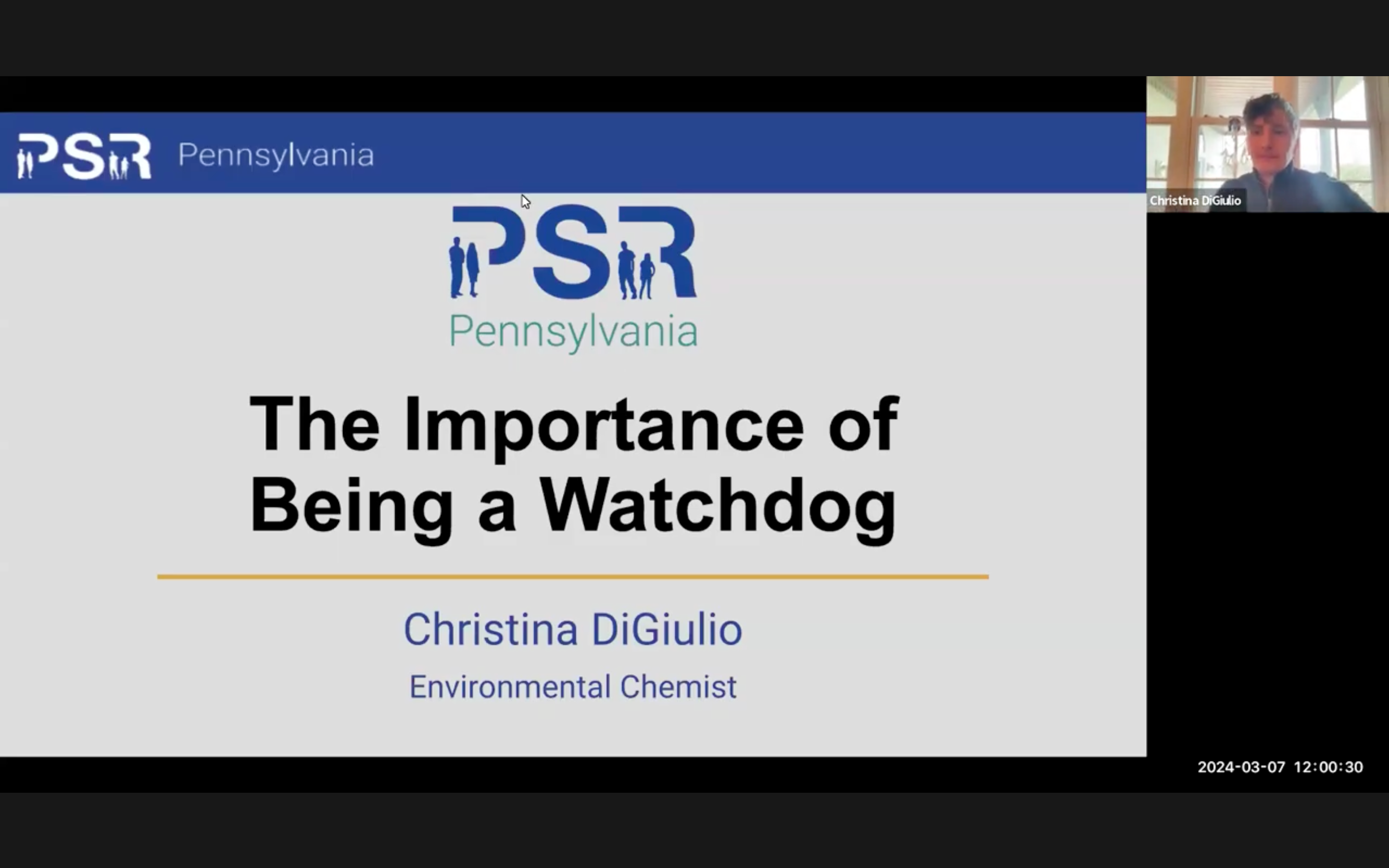 The Importance of Being a Watchdog Webinar | PSR Pennsylvania NEW