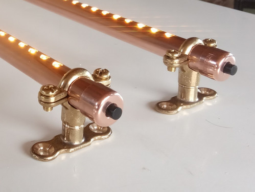 12VCopper | 2x 80cm / 31.5” Mains Hardwired Copper Lights, Touch ...