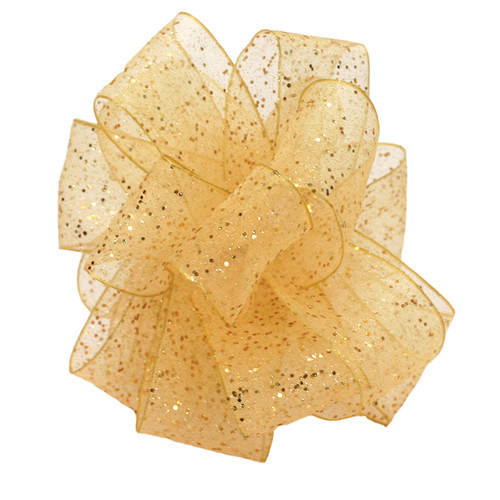 Offray WIRED FLASH 1 1/2'' GOLD 25 YARDS | Craftex