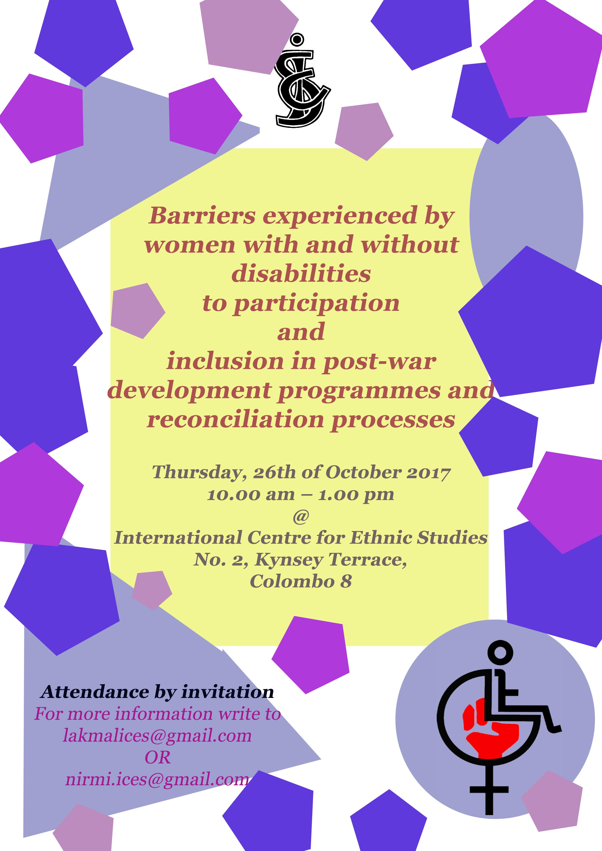 Barriers Experienced by Women With and Without Disablilties to ...