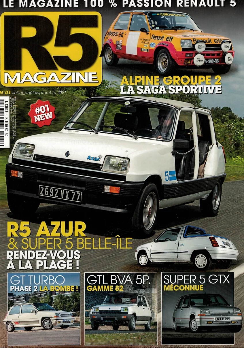 Notre Supercinq GT Turbo de 1989 dans R5 magazine.