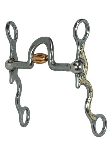 Tyler Bit & Spur Company - Floral S Shank Spoon with Roller Bit | RS ...