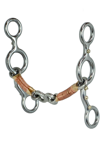 Tyler Bit & Spur Company - Copper Wire Wrapped Dogbone Jr Cow Horse Bit ...