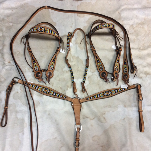 Light Oil Black Beaded Tack | RS Saddlery