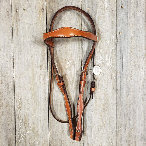 Billy Cook Chestnut Scalloped Headstall | RS Saddlery
