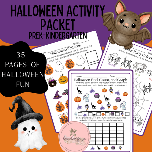 Halloween Activities Packet for Preschool and Kindergarten | Homeschool ...