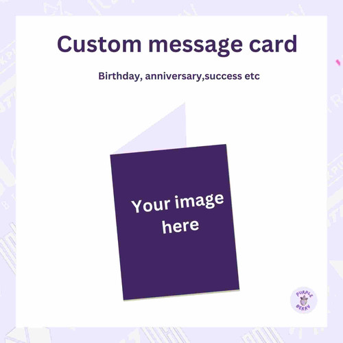 Custom Message card | Purple Berry