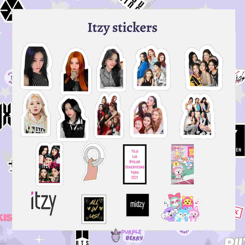Itzy stickers collection | Purple Berry