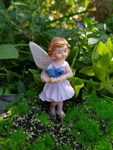 Fiddlehead - Fairy Viola with Bluebird | cocossecretgarden