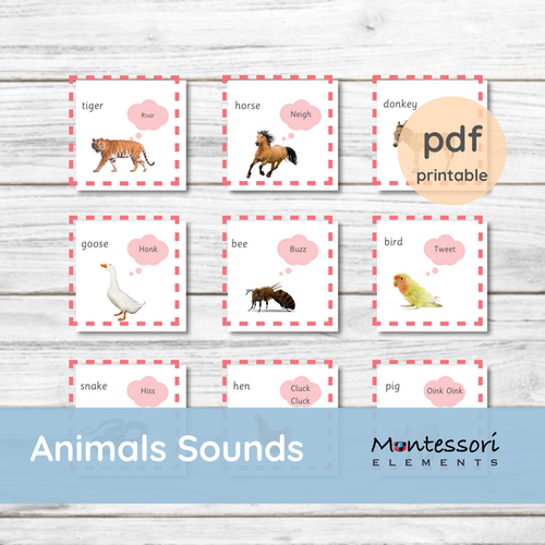 Animal Sounds Montessori Printables | Montessori Elements
