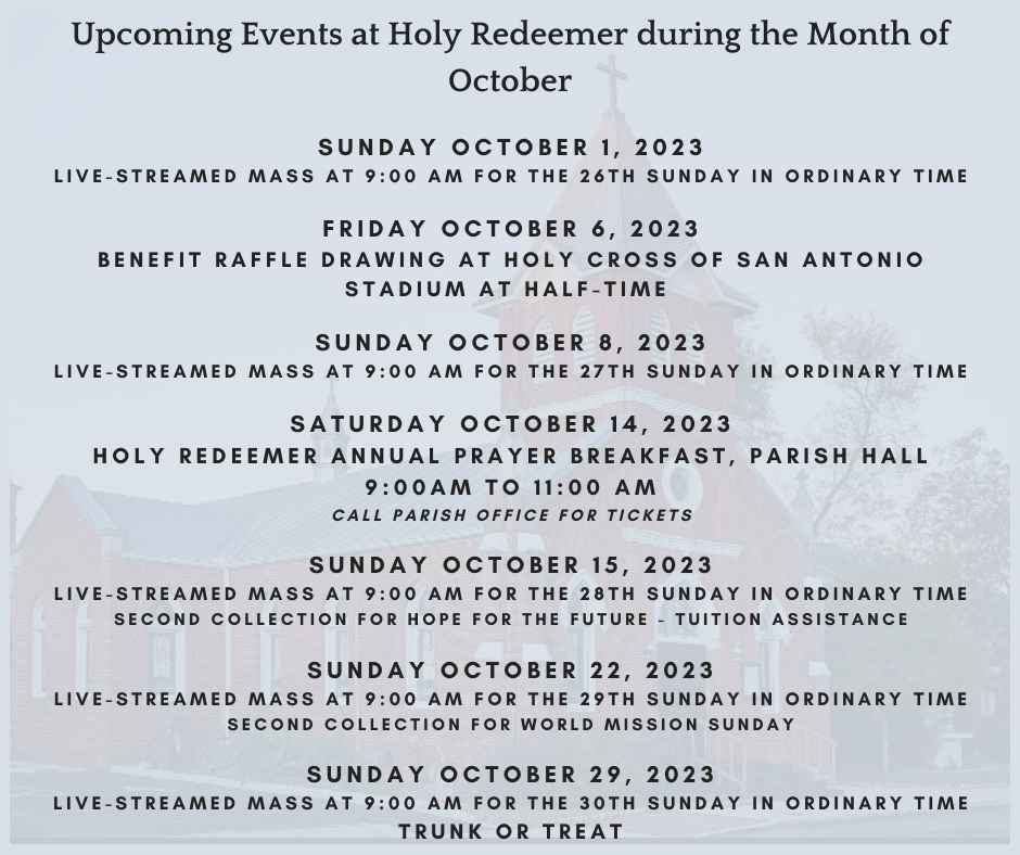 Upcoming October Events