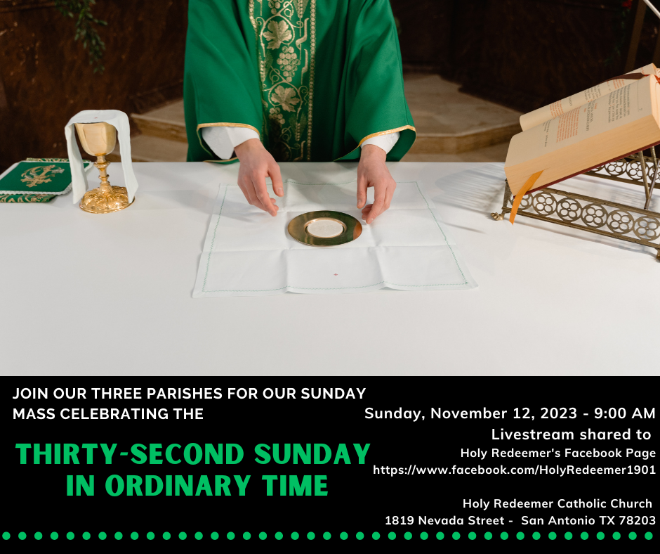 Join us for Mass this Sunday, November 12