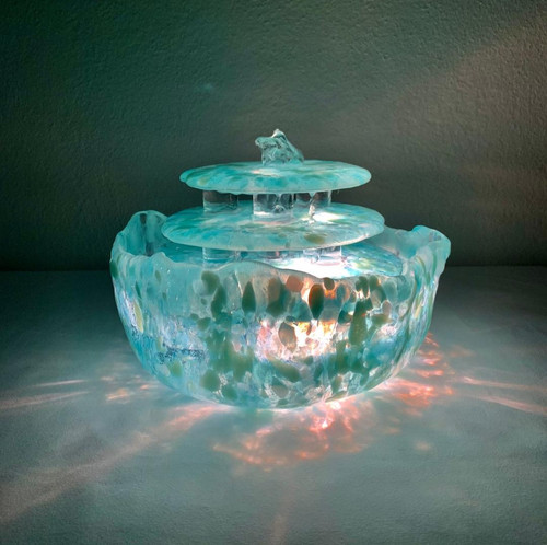 Aqua Ice - Meditation, Lighted, Indoor, Tabletop, Aqua, Glass Water ...