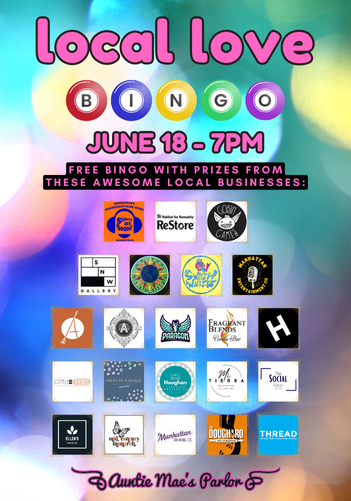 Local Love BINGO - June | Auntie Mae's Parlor
