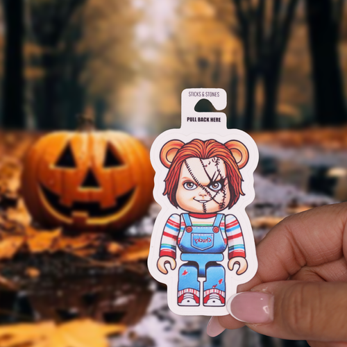 Chucky Teddy Sticker | STICKS & STONES