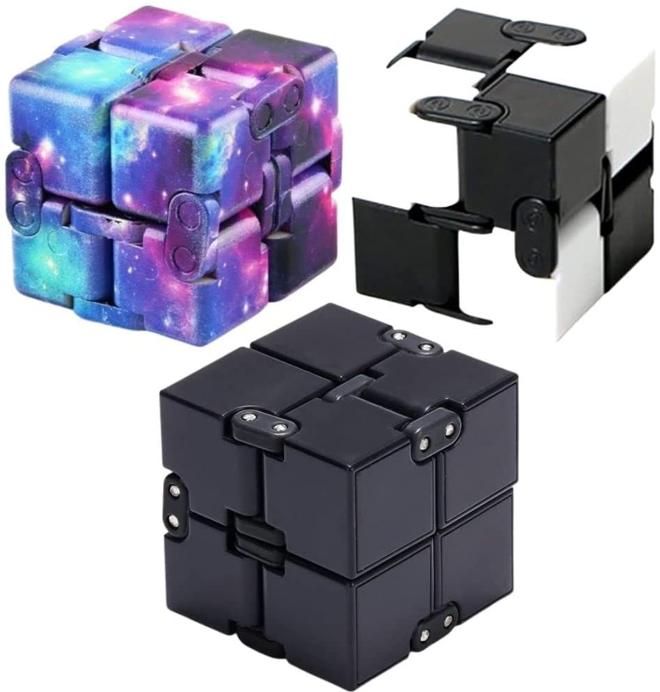 Ravel's Fidgety Finger Anti Stress Fidget Cubes (Infinity Cube) 3 Pack ...