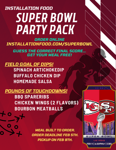 Super Bowl Party Pack - Chance for Free! | Installation Food